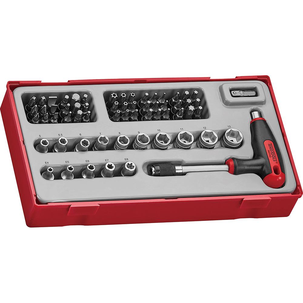 Teng 62Pc T-Handle Socket & Bits Set | Tool Tray Sets